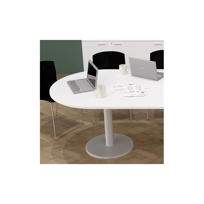Meeting table 200cm with metal pedestal| Office furniture online shopping