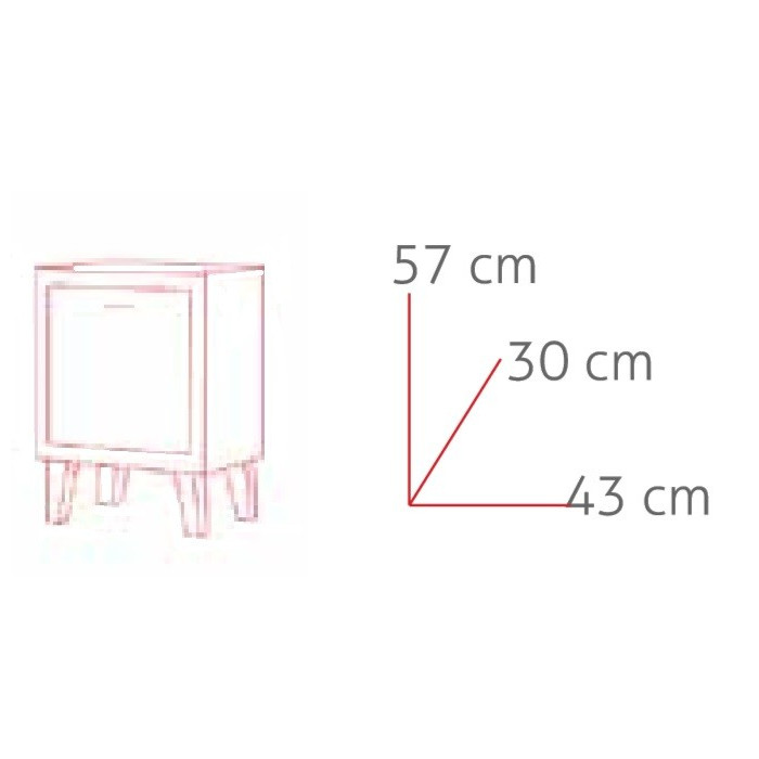 White Side Table with door | Buy an Economic Bedside Tables basic
